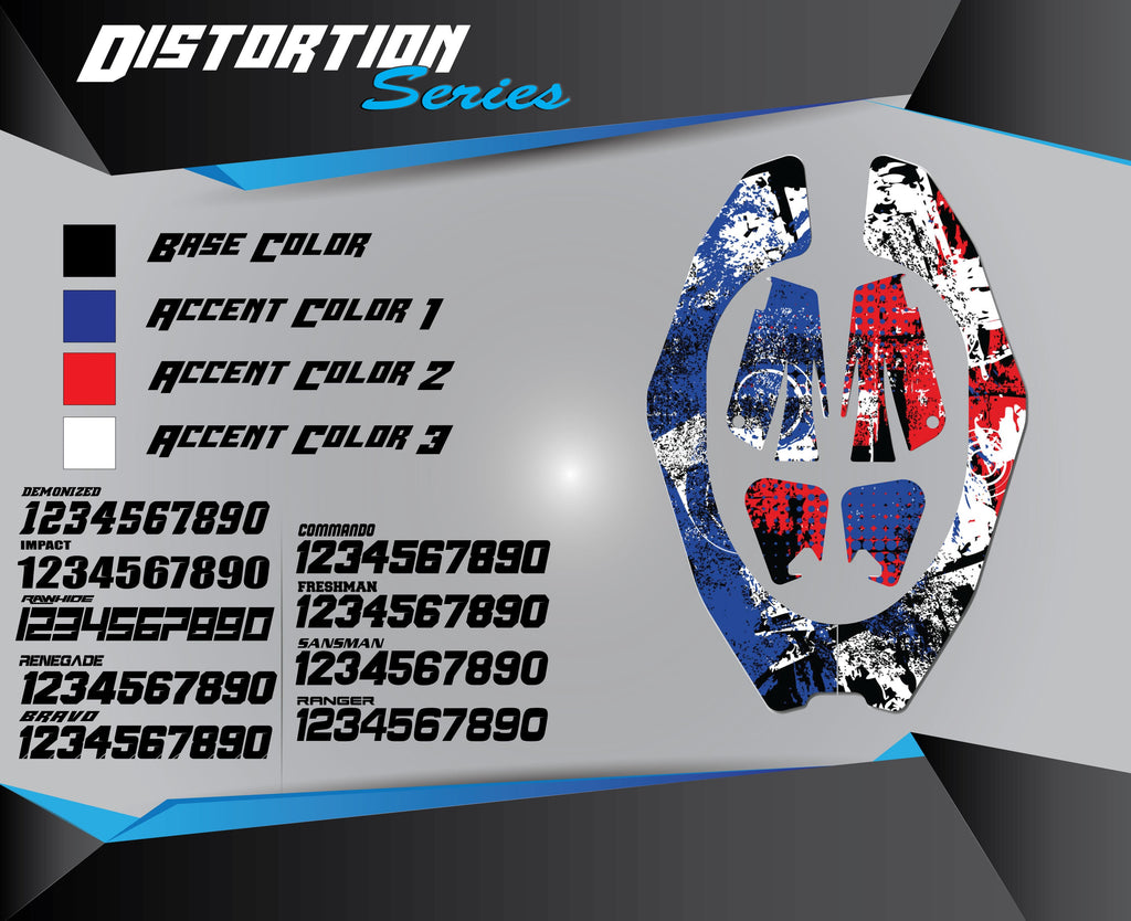 DISTORTION Neck Brace Graphics – Blue Groove Graphix