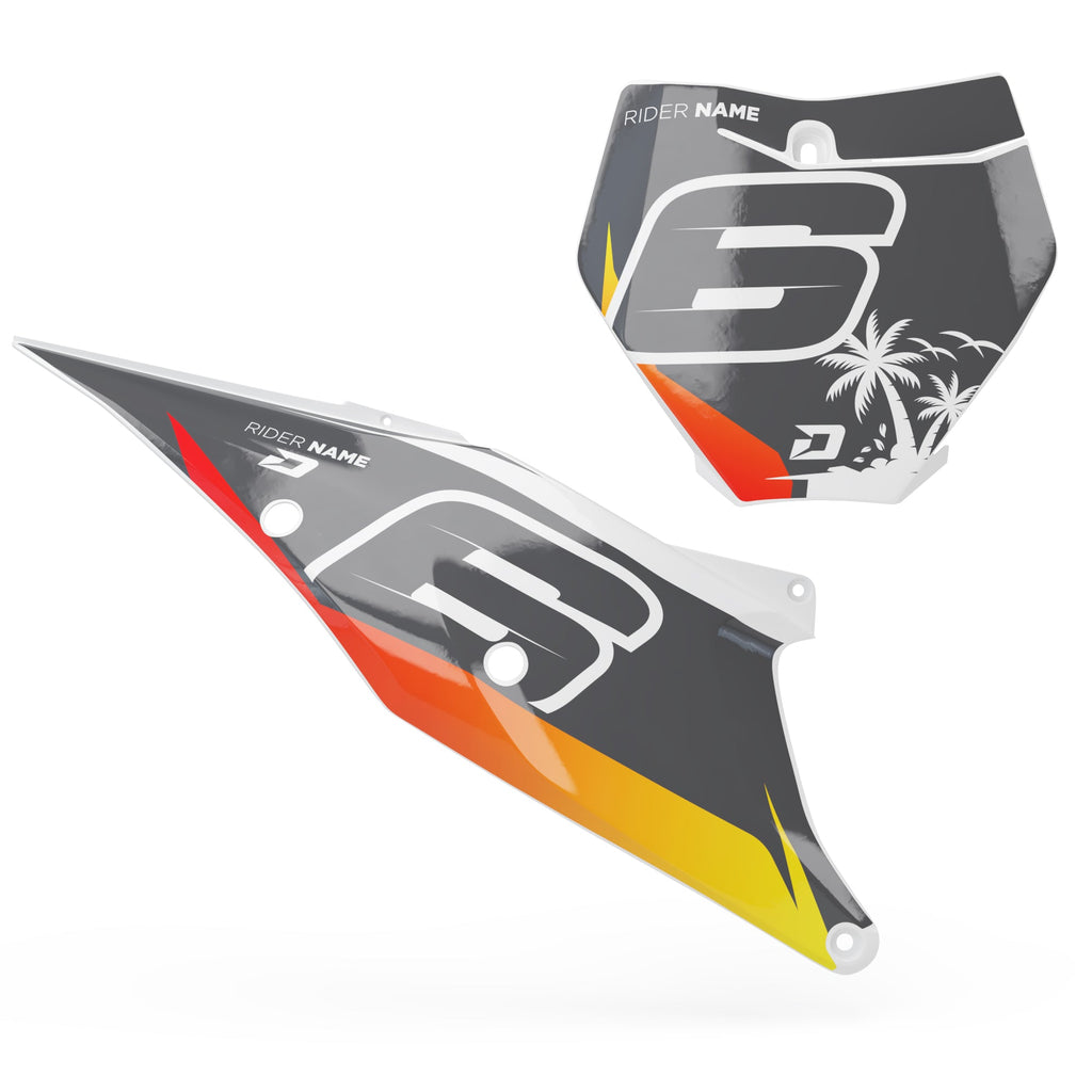 TROPICAL SERIES Number Plates – Blue Groove Graphix